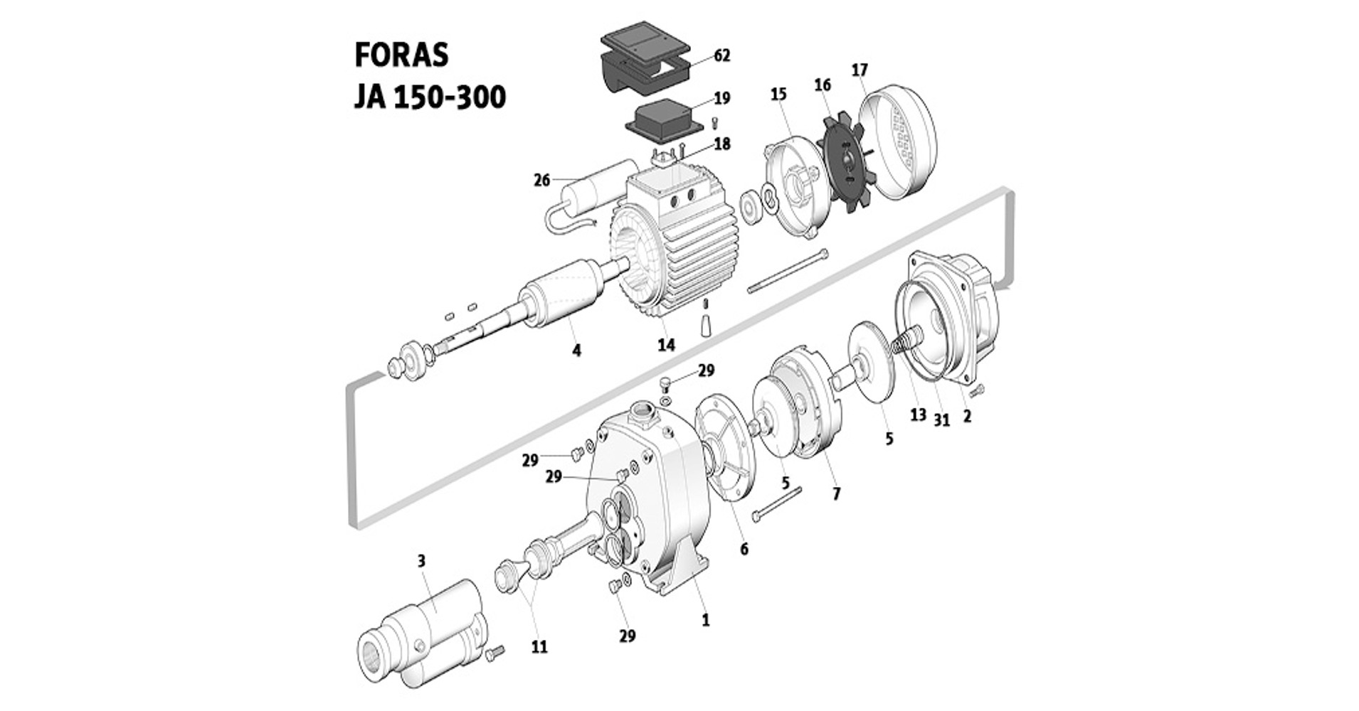 Ventillátor burkolat FORAS JA 150-300, JAM 150-300 (17. számú) - FORAS ...